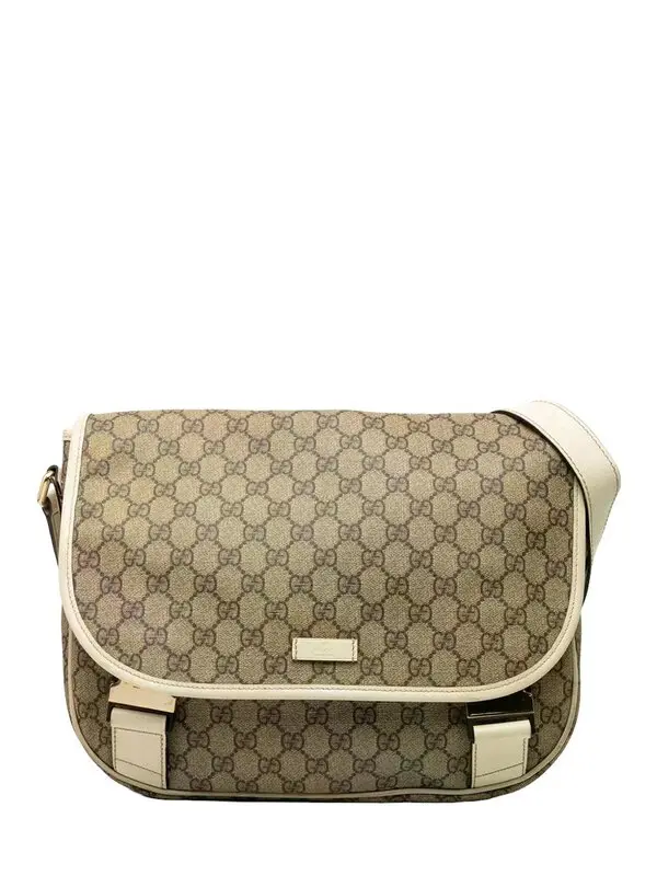 Gucci Gg Supreme Crossbody Bag - Brown