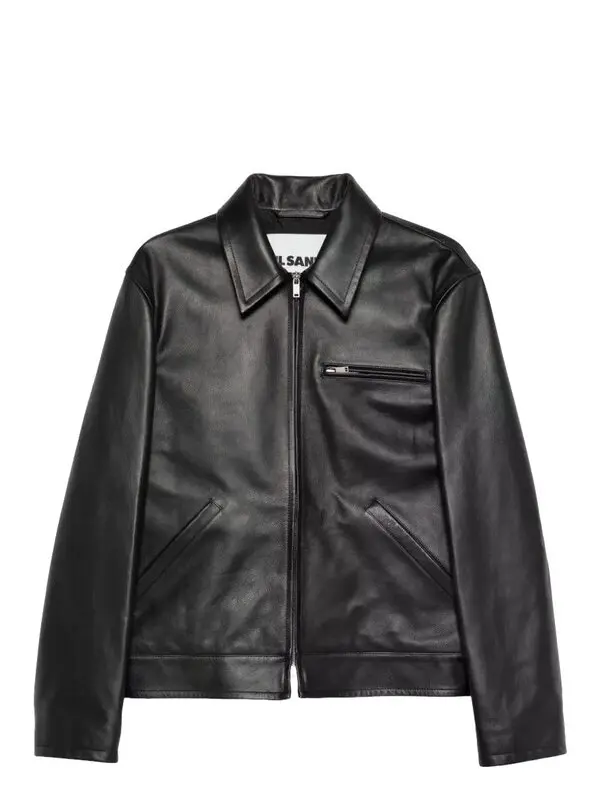 JIL SANDER Zip-up Jacket - Black