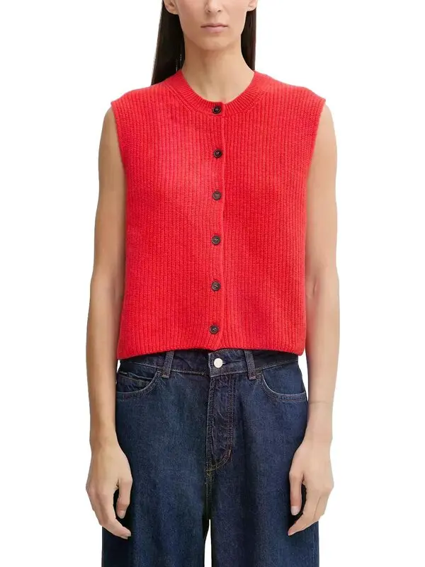 Marc O'polo Buttoned Knit Vest - Red