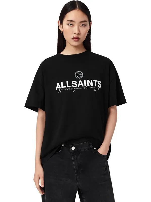 ALLSAINTS Emblem Avri T-shirt - Jet Black