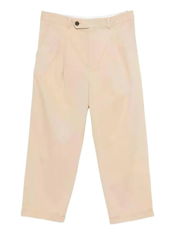 Drole De Monsieur Pleated Trousers - Neutrals