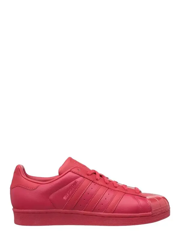 Adidas Superstar Glossy Toe Sneakers - Red