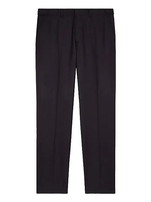 The Kooples Pinstriped Straight-leg Wool Trousers - Navy-red