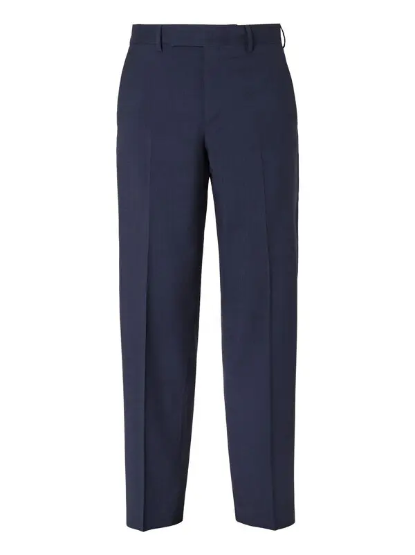Fendi Tailored Dark Wool Trousers - Blue