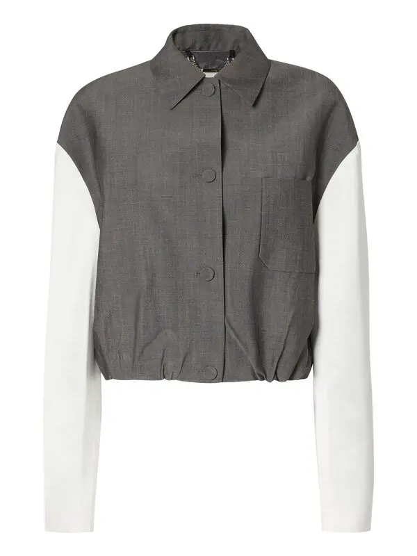 Fendi Cropped Mohair Jacket - Grey