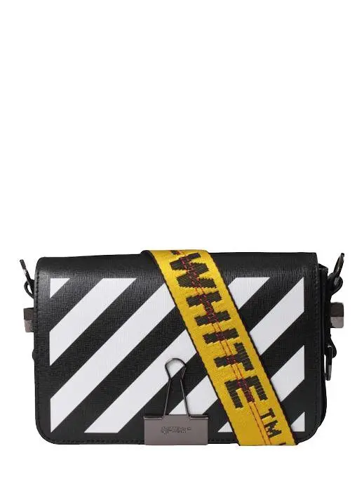 Off-White Binder Clip Diag Mini Bag - Black White Yellow