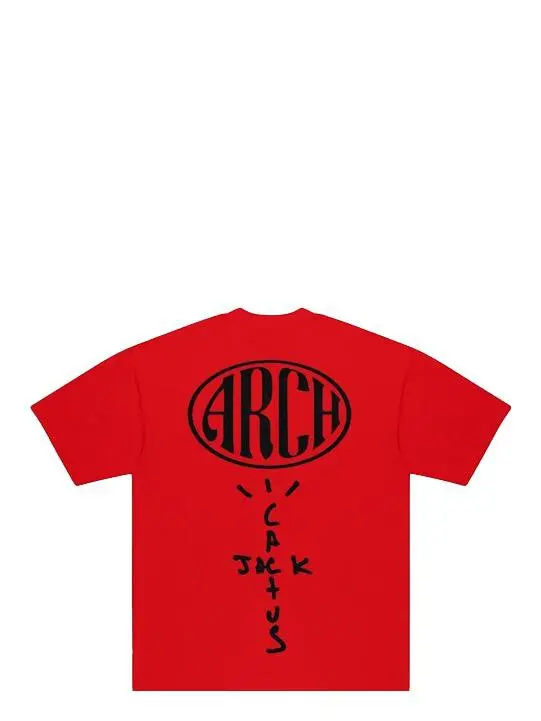 VIRGIL ABLOH Cactus Jack X Arch Paper Plane Tee Shirt - Red