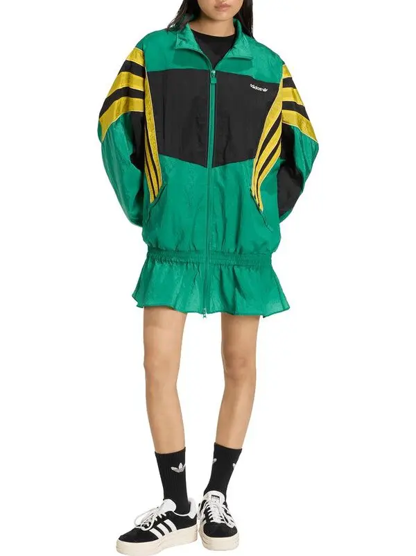 Adidas Originals By Alexander Wang Santiago Peplum Track Jacket - Bold Green
