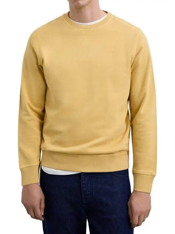 SCALPERS Cotton Crewneck Sweatshirt - Mustard
