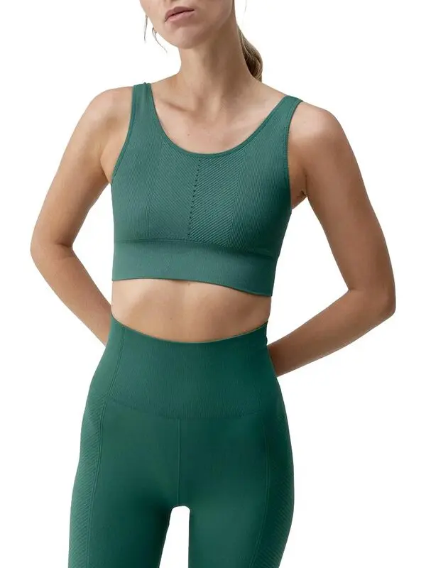 BORN LIVING YOGA Naisha Seamless Sport Top - Moss