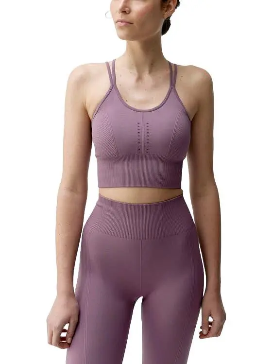 BORN LIVING YOGA India Medium Support Seamless Sport Top - Amatista