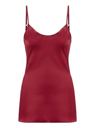 MERS SILK Luna Silk Halter Top - Red