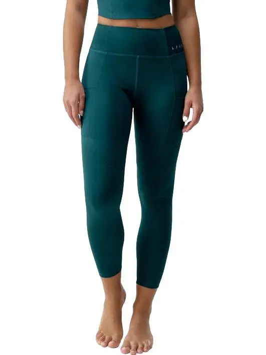 BORN LIVING YOGA Godo 7/8 Performance Medium Rise Sport Legging - Deep Green
