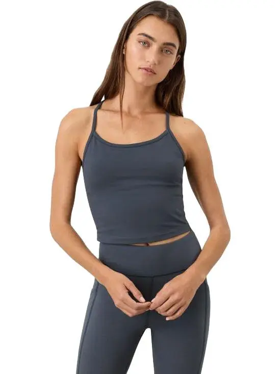 PACT On The Go-to Shelf Bra Tank - Steel Blue