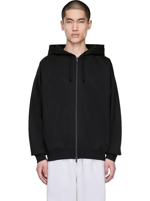 Adidas Y-3 Brushed Terry Zip-up Hoodie - Black