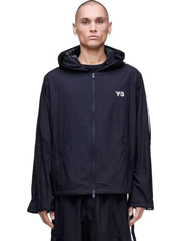 Adidas Y-3 Nylon Wired 3-stripes Track Top - Black