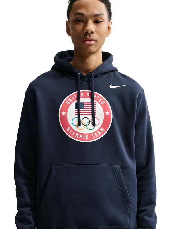Nike United States Olympic Team Club Fleece Hoodie - Blue