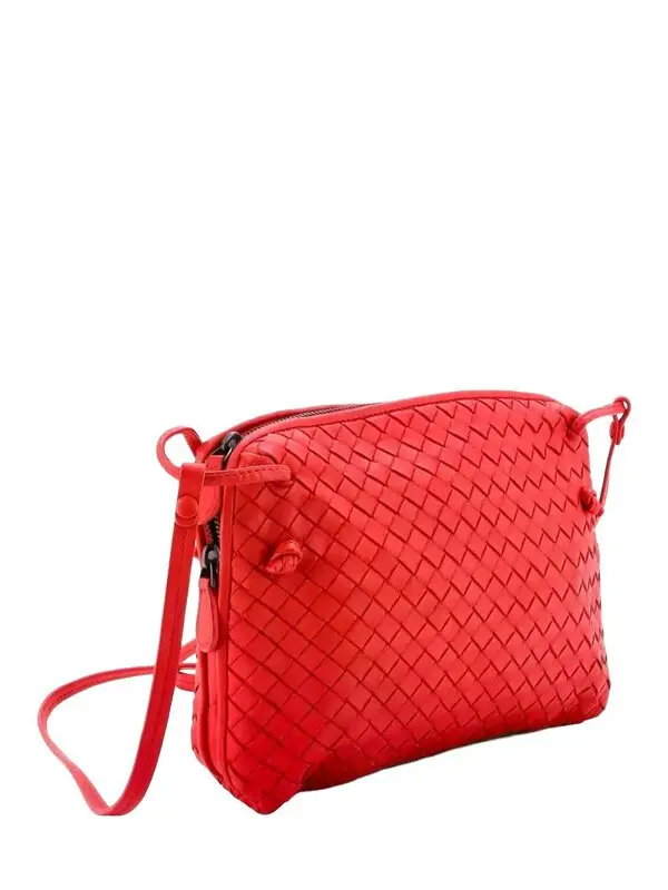 Bottega Veneta Nodini Intrecciato Nappa Small Crossbody Bag - Red