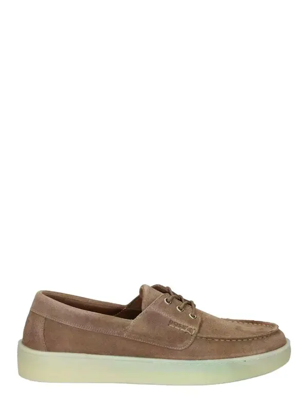 BOSS Leather Boat Shoes - Brown