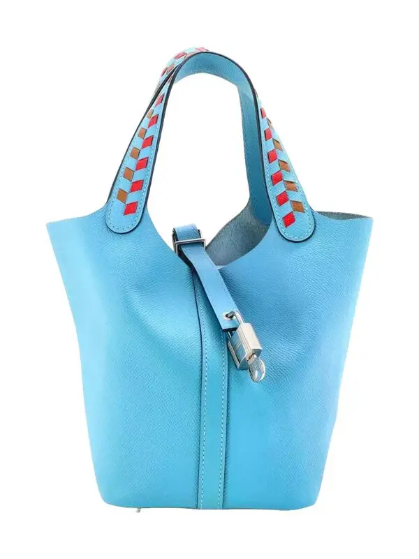 Hermès Picotin Lock Tressage Epsom Pm Bucket Bag - Blue