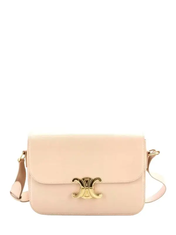 Celine Triomphe Shoulder Bag Smooth Calfskin Medium - Neutrals