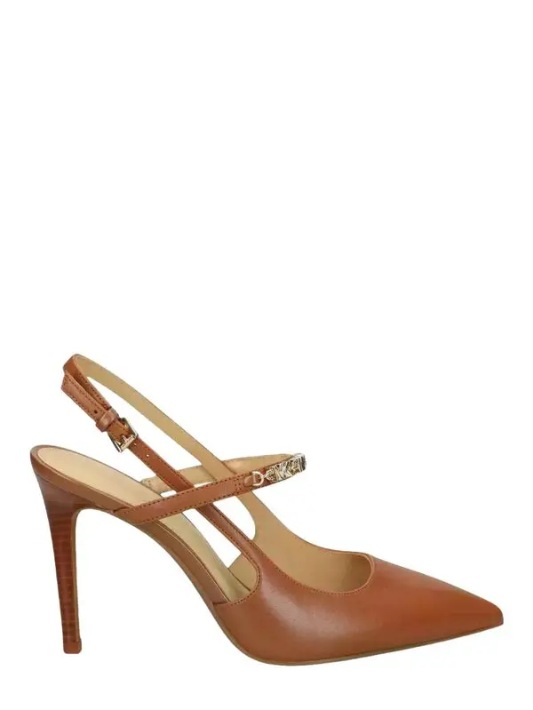 Michael Kors Dina Flex Studded Leather Court Pumps - Brown