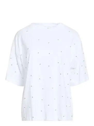 Alpha Studio T-shirt With Appliqués - White