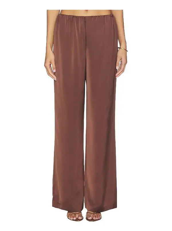 LOVERS AND FRIENDS Alette Wide Leg Pants - Chocolate Brown