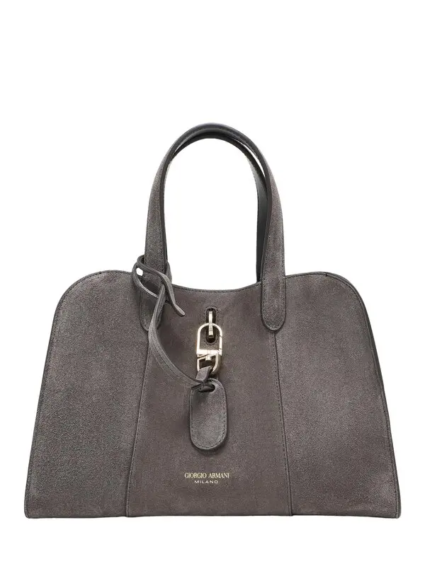 Giorgio Armani Small Suede Tote - Grey