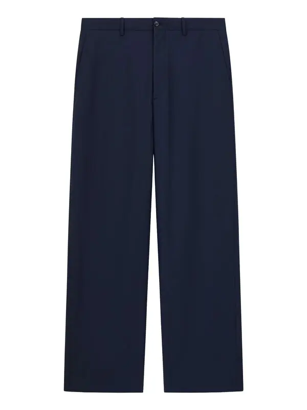 Giorgio Armani Cashmere Twill Trousers - Navy Blue