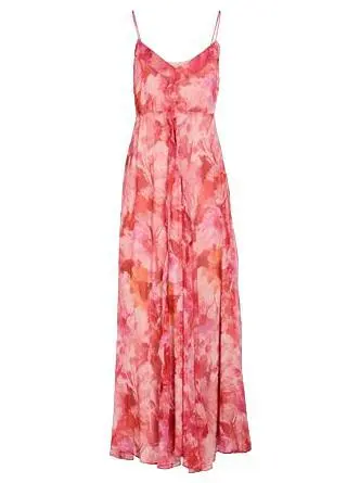 LIU •JO Floral-print Crepe Maxi Dress - Red