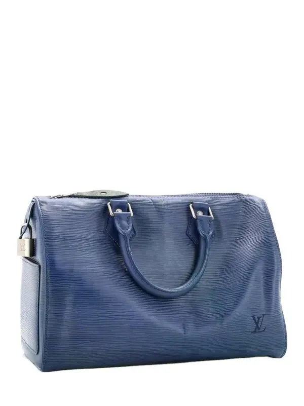 LOUIS VUITTON Speedy Handbag Epi Leather 30 - Blue