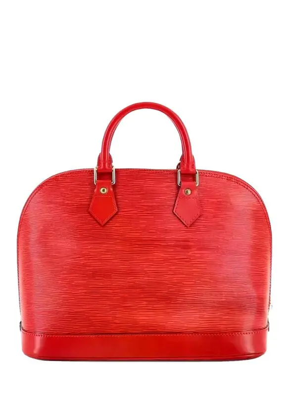 LOUIS VUITTON Vintage Alma Handbag Epi Leather Pm Satchel - Red