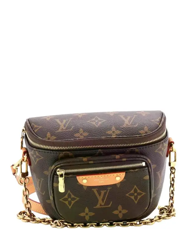 LOUIS VUITTON Bum Bag Monogram Canvas Mini Belt Bag - Brown