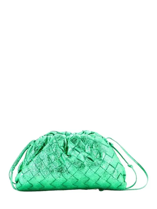 Bottega Veneta The Pouch Intrecciato Nappa Mini Crossbody Bag - Green