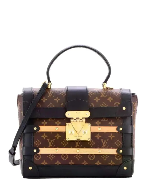 LOUIS VUITTON Trianon Handbag Monogram Canvas Pm Satchel - Brown