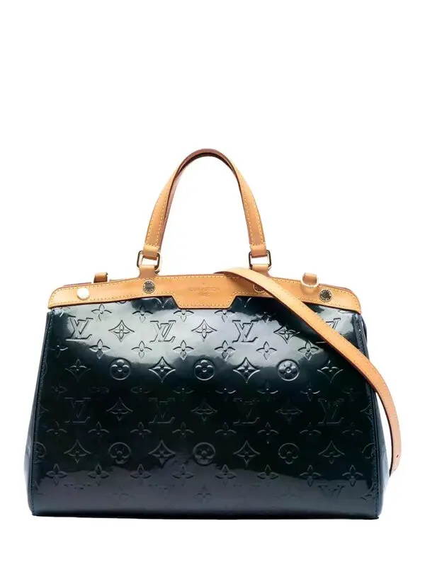LOUIS VUITTON 2013 Monogram Vernis Brea Mm Satchel - Blue