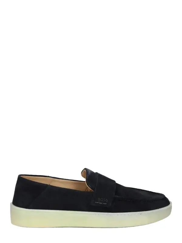 BOSS Suede Slip-on Boat Shoes - Blue