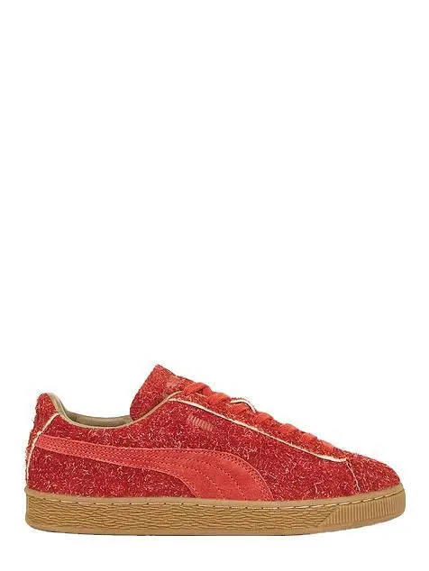 PUMA X Danielle Cathari Suede Fuzzy Sneaker - Brick