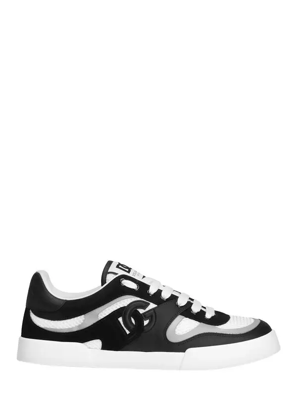 Dolce & Gabbana Portofino Reflective Sneakers - White/black
