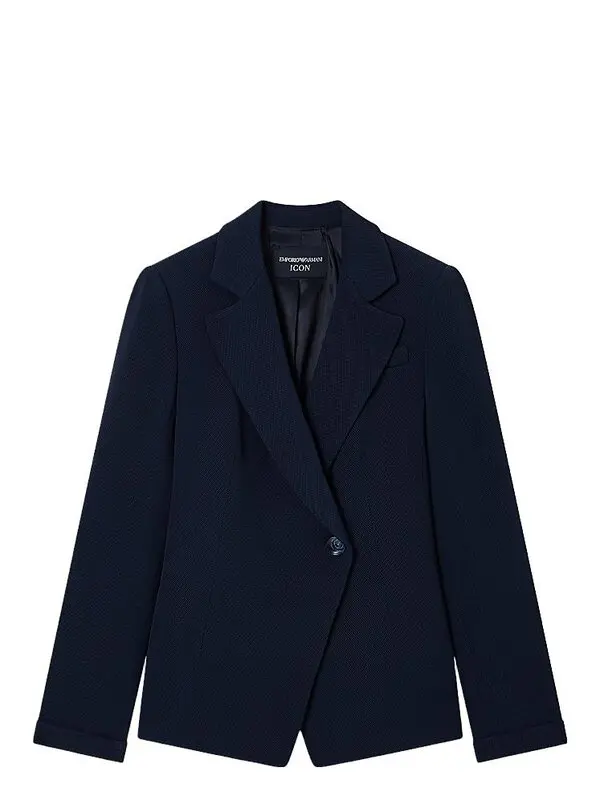 Emporio Armani Textured Blazer - Solid Dark