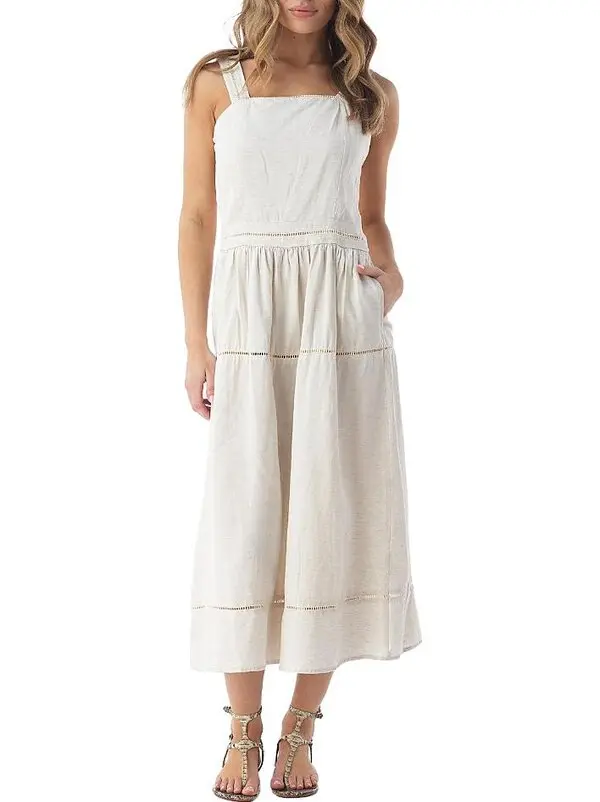 Heaven Mirabel Lightweight Smocked Midi Dress - Ivory