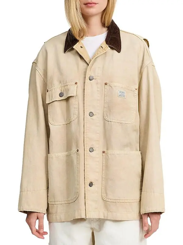 Denimist Oversized Chore Jacket - Light Khaki