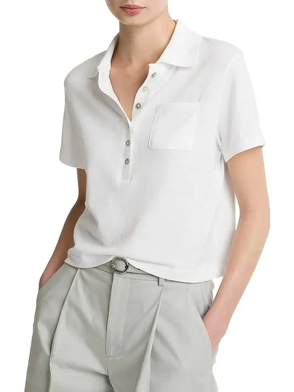 Vince Pocket Polo Shirt - Optic White