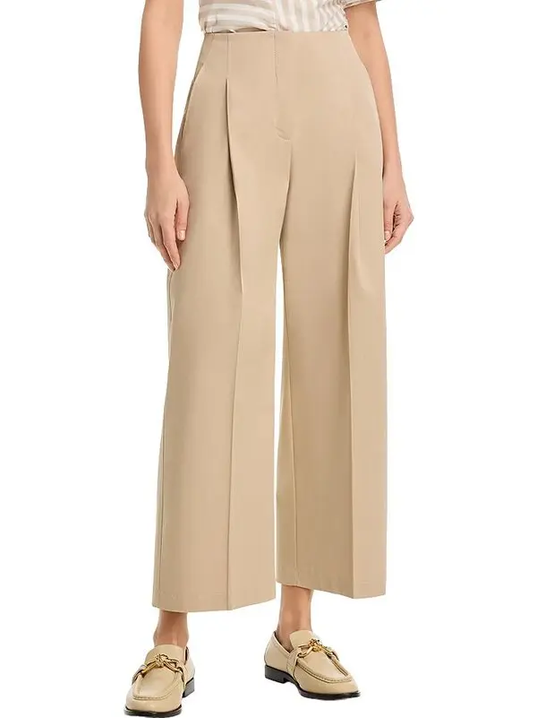 BOSS Cropped Cotton-blend Pants - Light Beige