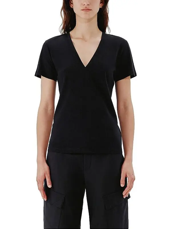 Another Tomorrow V-neck Tee - Black