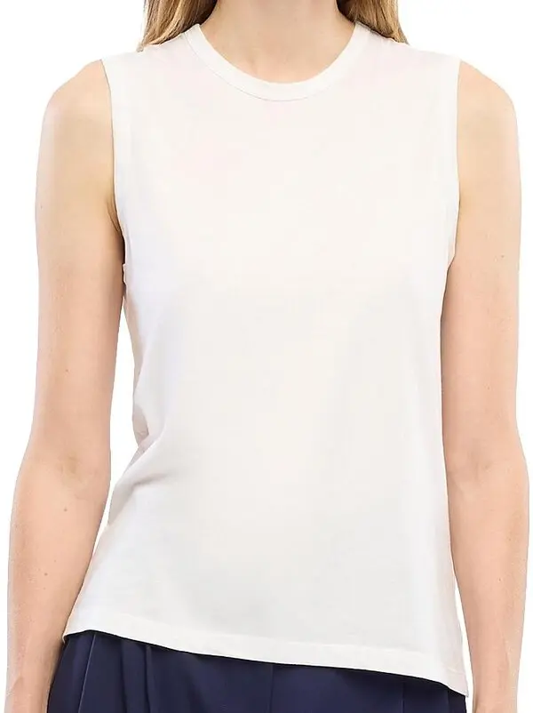 Another Tomorrow Sleeveless Tee - White