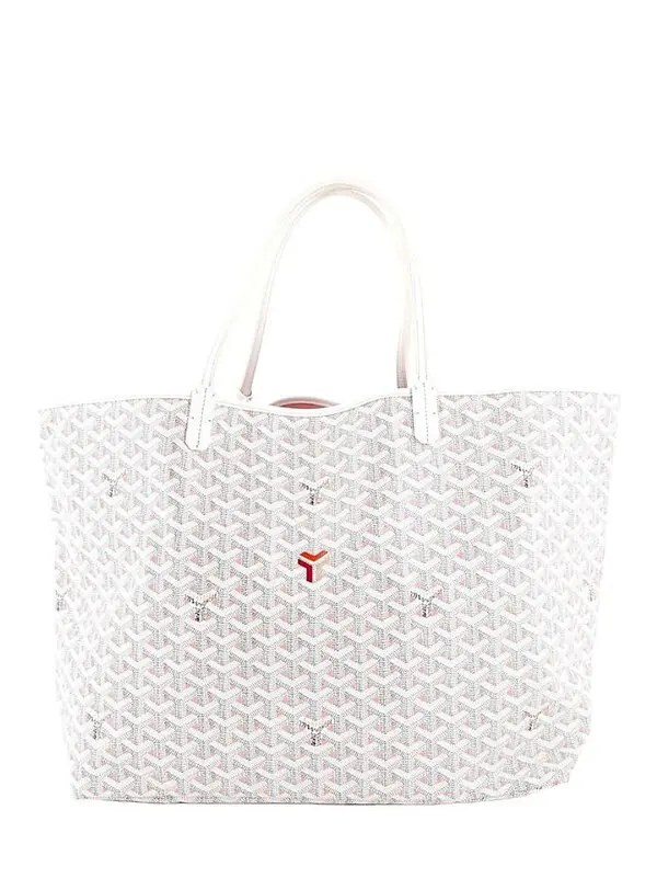 GOYARD Gm Saint Louis Claire Voie Coated Canvas Tote - White