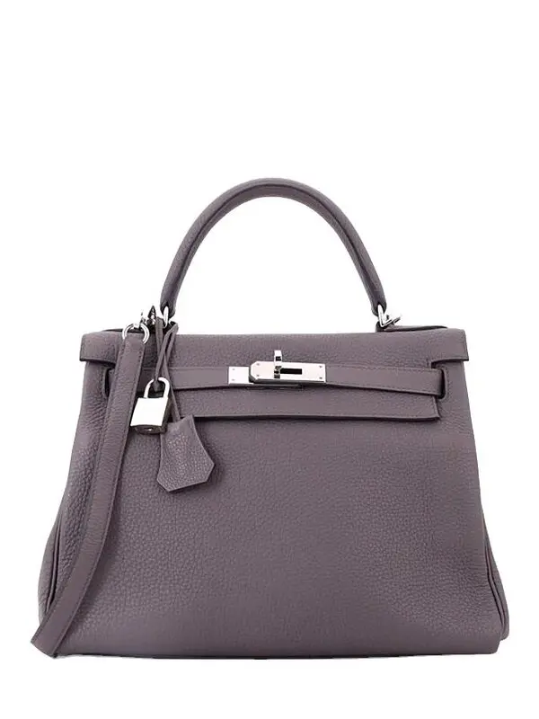 HERMES Kelly 28 Handbag - Etain