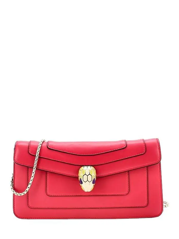 BVLGARI Serpenti Forever Chain Clutch - Pink